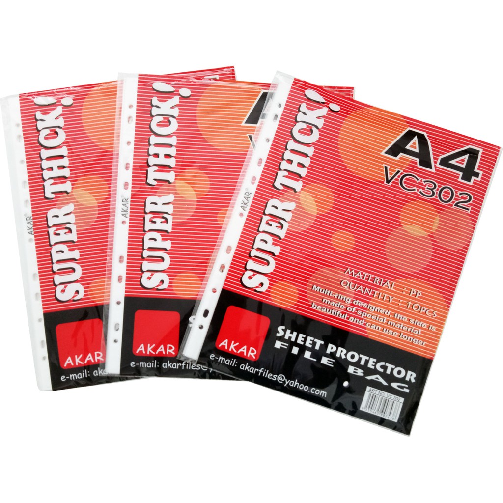 Pelindung Kertas Tebal A4 AKAR (10 helai/pk) – Super Tebal & Jelas ...