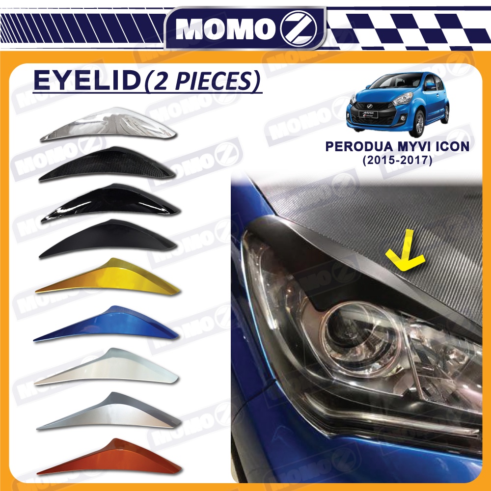 Car Perodua Myvi ICON 2015 - 2017 Eyelid Lip Eyebrow Headlamp Lid Cover ...