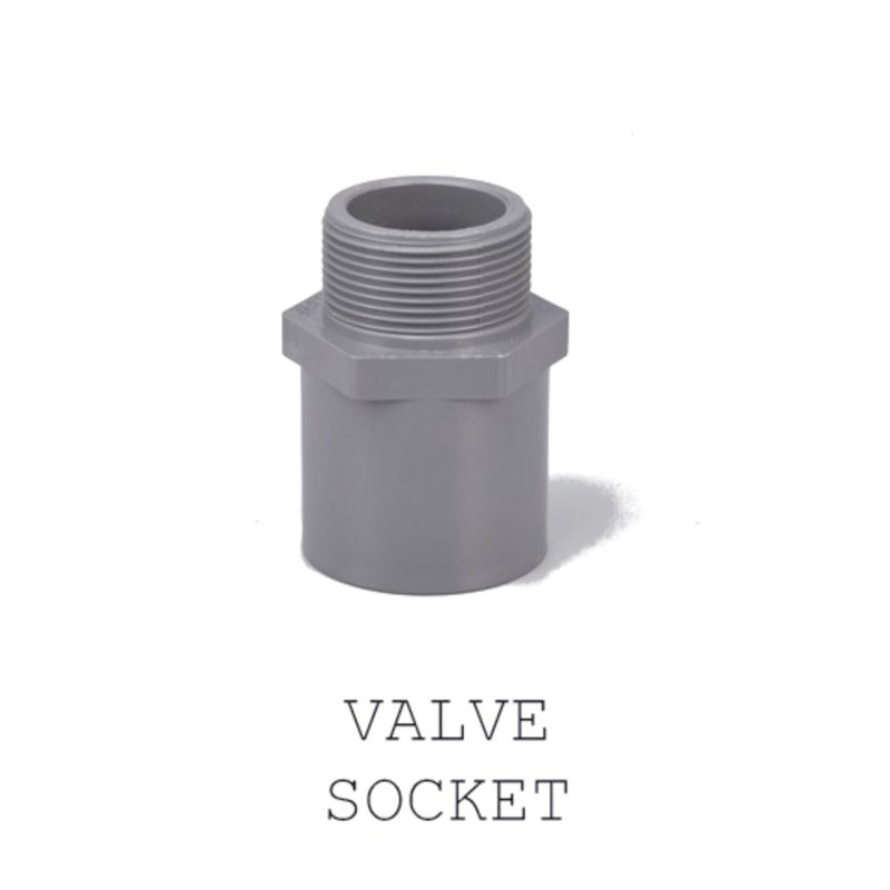 20mm(3/4”) PVC Fitting Connector Socket Elbow Tee PT Socket Valve ...