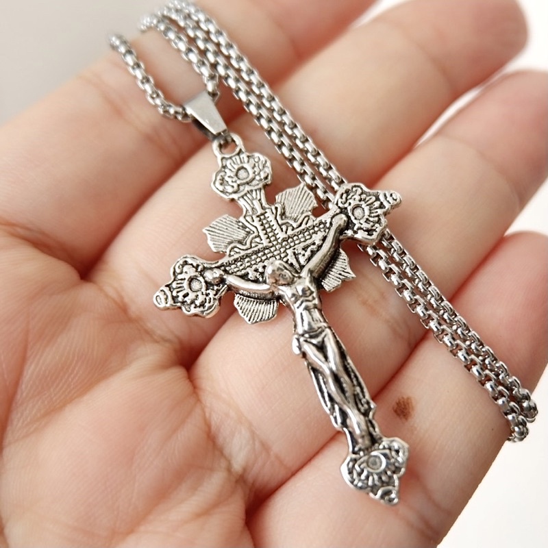 Vintage Style Cross Pendant Necklace (B) | Shopee Malaysia