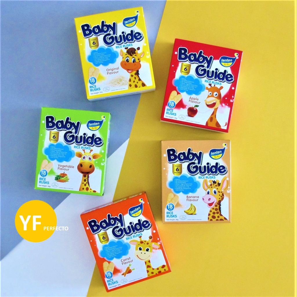 【Ready Stock】TENTEN Baby Guide Rice Rusks 6month+ (36g) | Shopee Malaysia