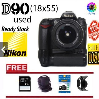 Nikon D90 + 18-55mm Lens + Battery Grip (Used) (99% Good Condition ...