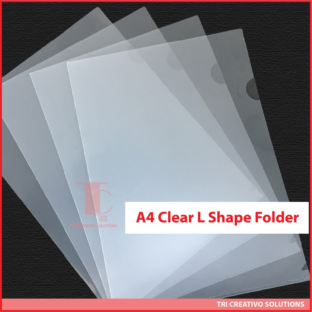 A4 Folder - Clear L Shape Folder / File Folder / Document Holder ...
