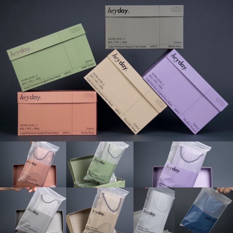 HeyDay 4ply Medical Face Mask 30pcs per box Premium Surgical Face Mask ...