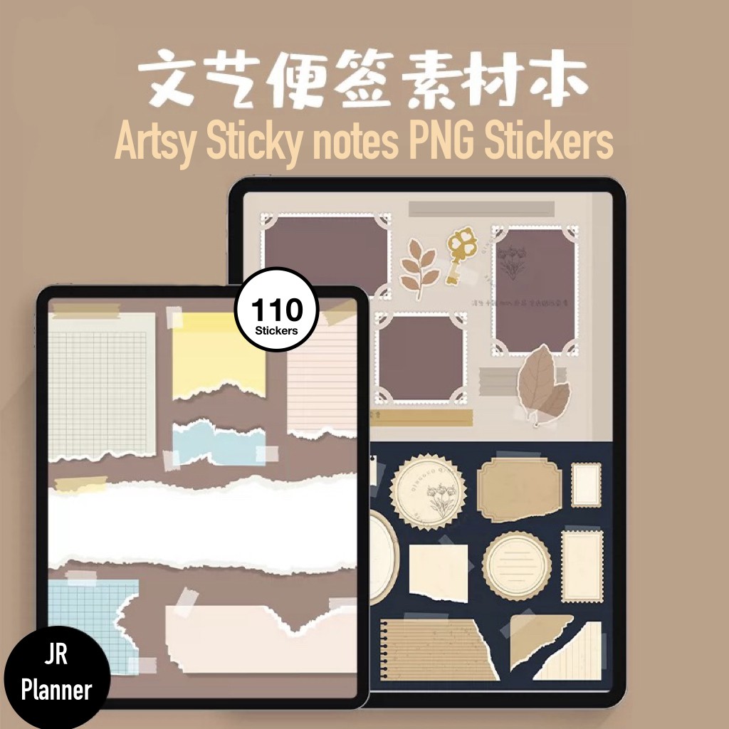 PNG Digital Stickers (Artsy sticky notes collection) | Shopee Malaysia