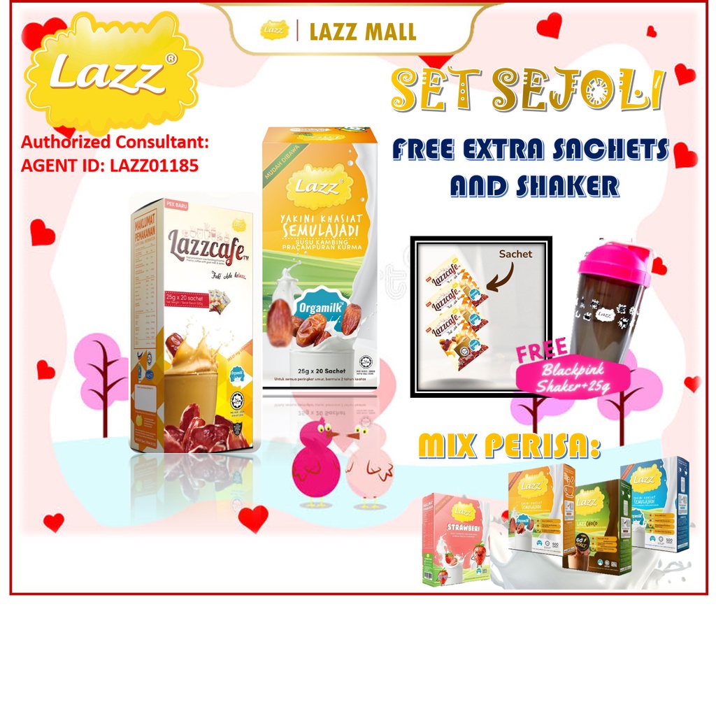 [Free Extra Sachet & Shaker] Lazz Susu Kambing - Set Sejoli Ikhtiar ...