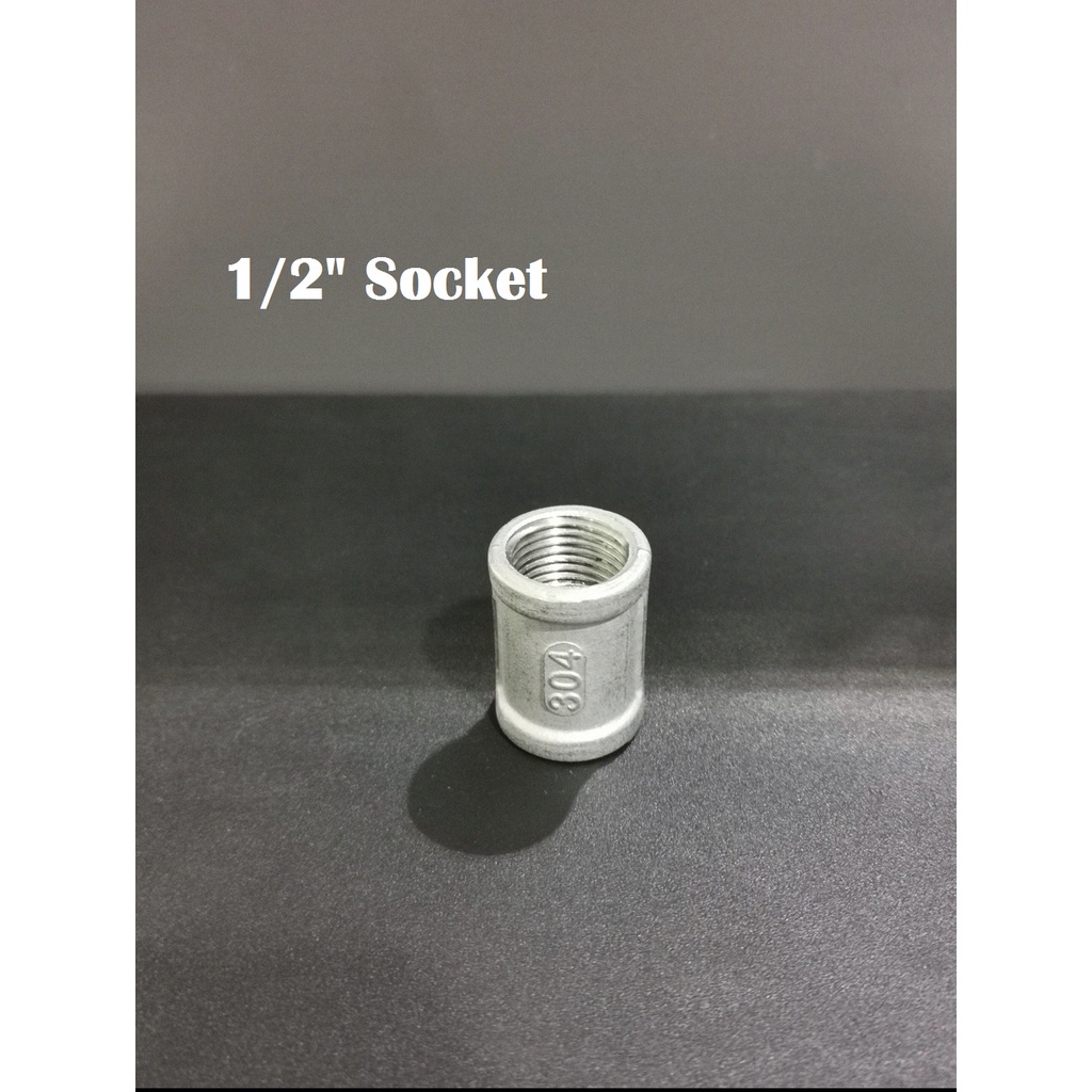 1/2" 3/4" 1" BSPT Stainless Steel SUS304 Tee Elbow Socket Nipple Bush Cap Plug Union Lock Nut ...