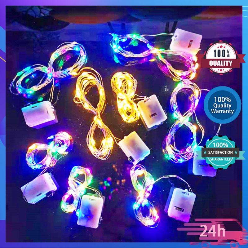 3 Modes 1M 2M Battery Operated LED String Lights Fairy Light Waterproof ...