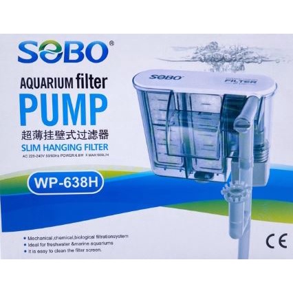 SOBO Aquarium Slim Hanging Filter Hang On Filter Wall Mount Filter WP ...