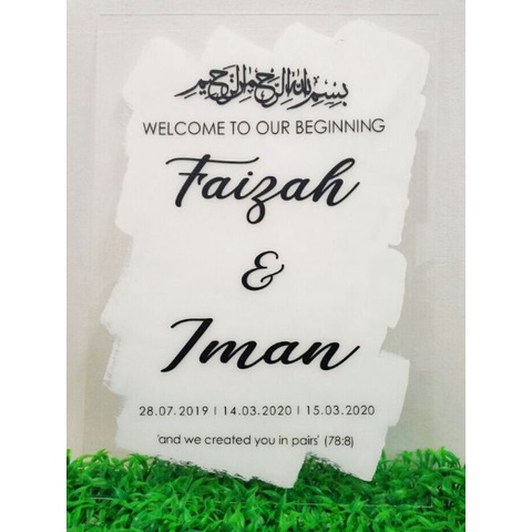 welcome board personalized custom acrylic,Wedding Signage,welcome Board ...