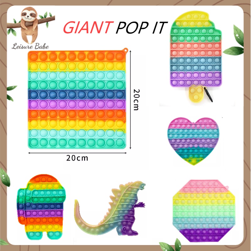 Big Size Pop It Jumbo Bubble Sensory Fidget Toy Relieve Stress Children ...