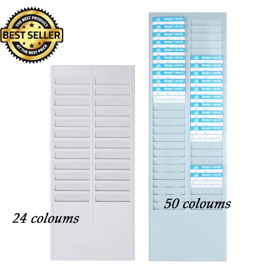 50 COLOUMS PUNCH CARD RACK/50 PCS PEMEGANG KAD PUNCH/PUNCH CARD HOLDER ...