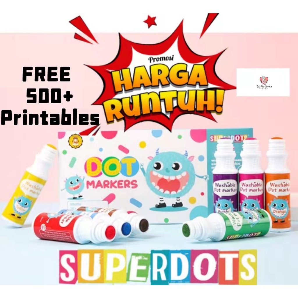 Superdots Dot Art Washable Markers (Free 500 Printables PDF ...