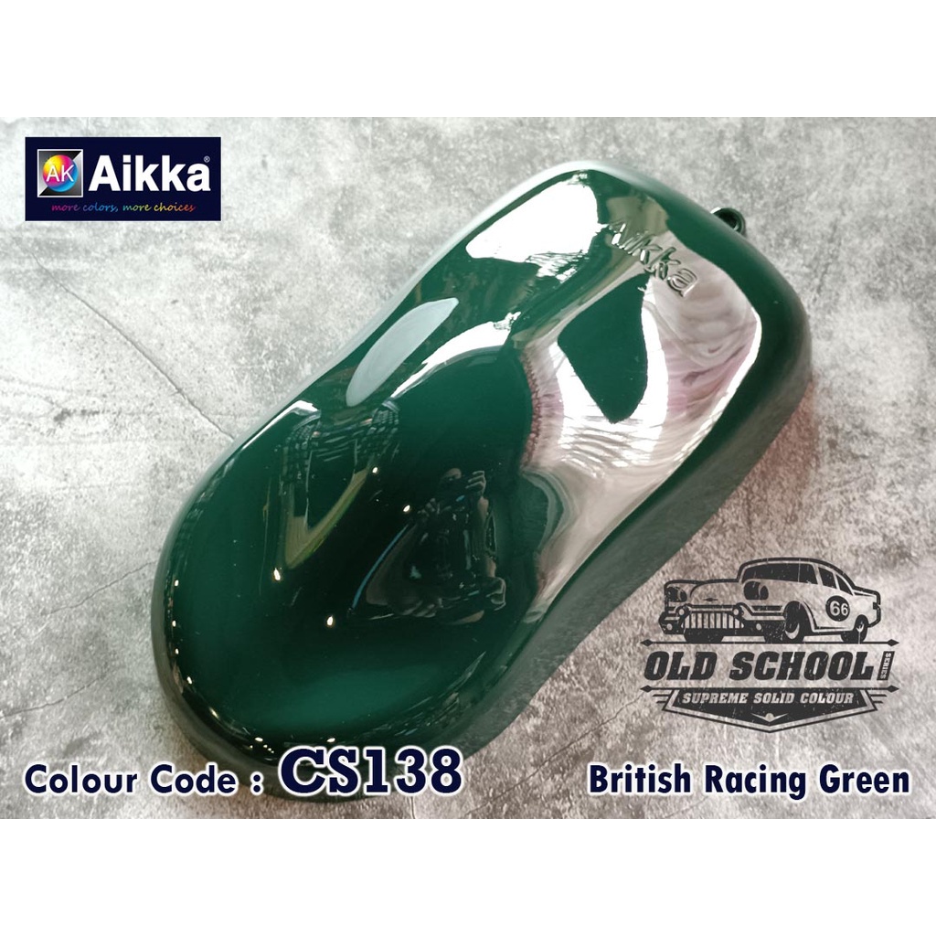 AIKKA CS138 BRITISH RACING GREEN OLD SCHOOL SUPREME SOLID COLOUR 2K ...