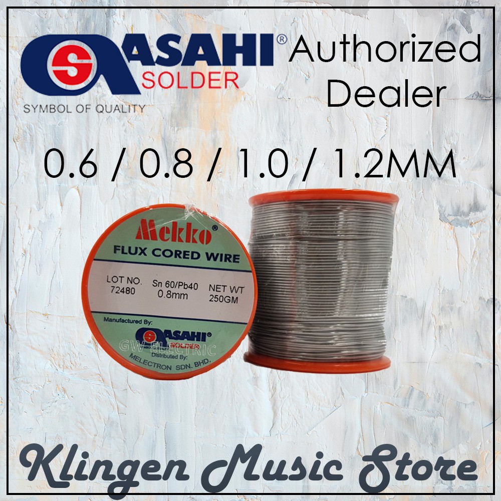 MEKKO (ASAHI) FLUX CORED WIRE 0.6MM 250G SOLDER LEAD | Shopee Malaysia
