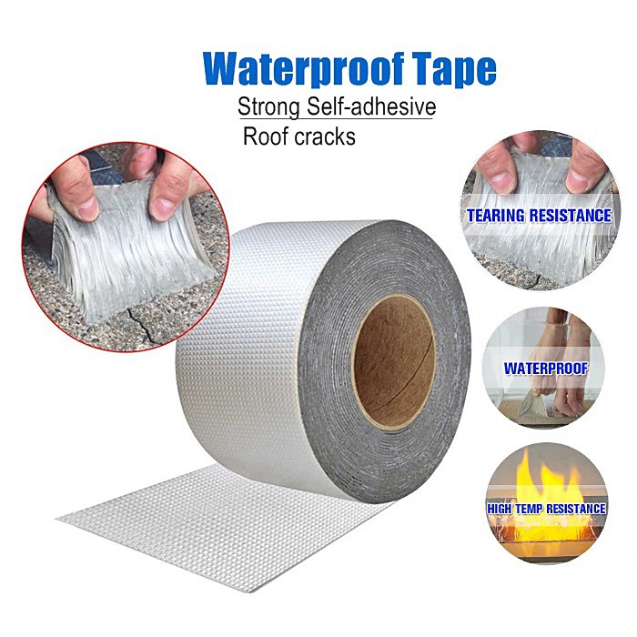 Super Waterproof Tape Butyl Rubber Aluminium Foil Tape for Roof Pipe Repair