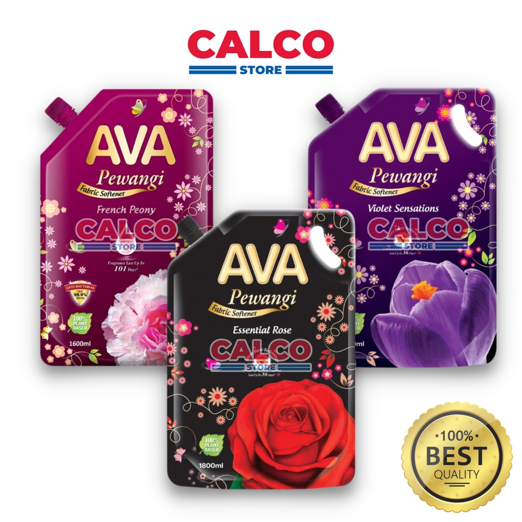 [CALCO] AVA Softener Pewangi French Peony / Essential Rose / Violet Sensation 700ML / 1.6L / 1 ...