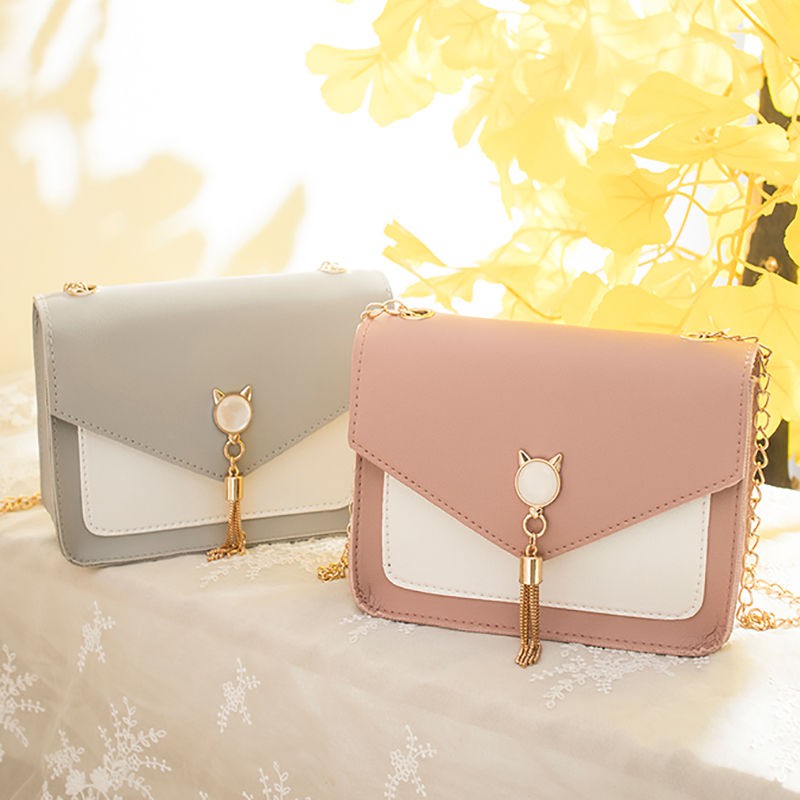Handbag Tali Rantai Panjang Pendek Kucing Cute Kecil Comel Hadiah ...