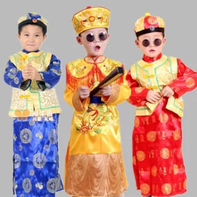 Kids Samfu Traditional Costume King Costume Wear Chinese Traditional ...