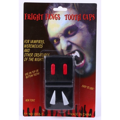 Vampire Zombie Fake Fangs With Blood Pill Teeth Halloween Costume Party ...