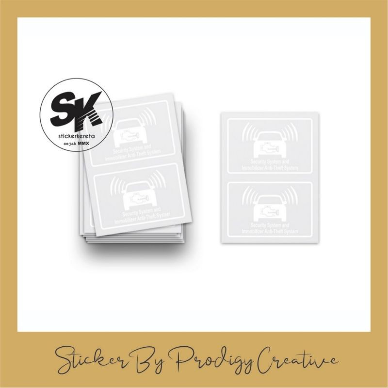 Stiker Anti Theft Immobilizer Car Sticker | Shopee Malaysia