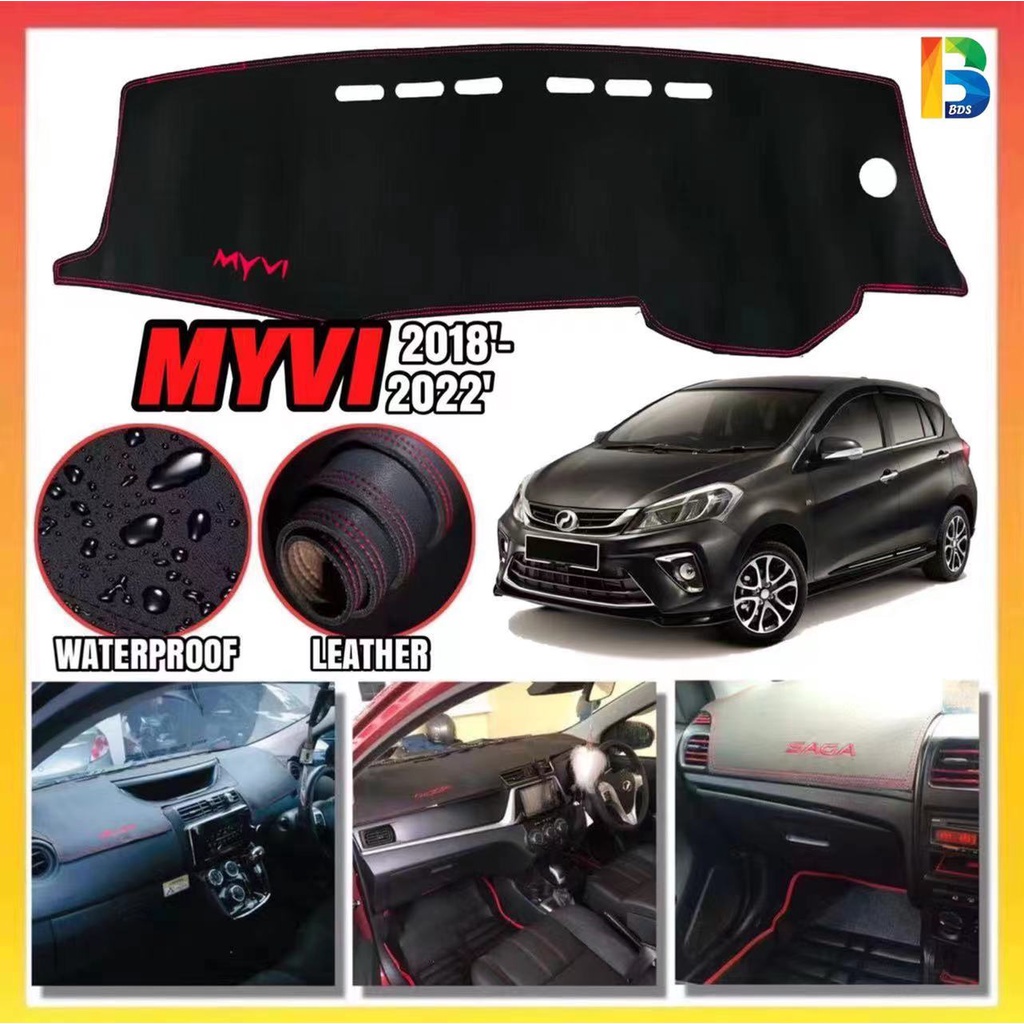 Perodua Myvi Years 2018 - 2023 Leather Dashboard Cover Car Anti Slip ...