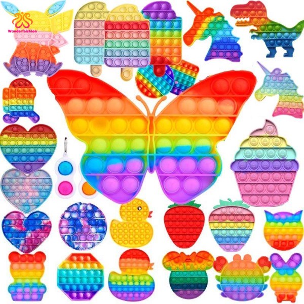 AN_ *READY STOK *MAINAN POP IT POP PUSH VIRAL TIKTOK/RAINBOW POP IT ...