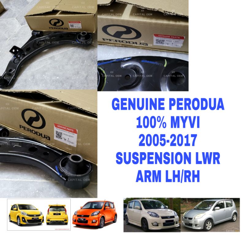GENUINE PERODUA MYVI 2005-2017 FRONT LOWER ARM SUSPENSION CONTROL ...