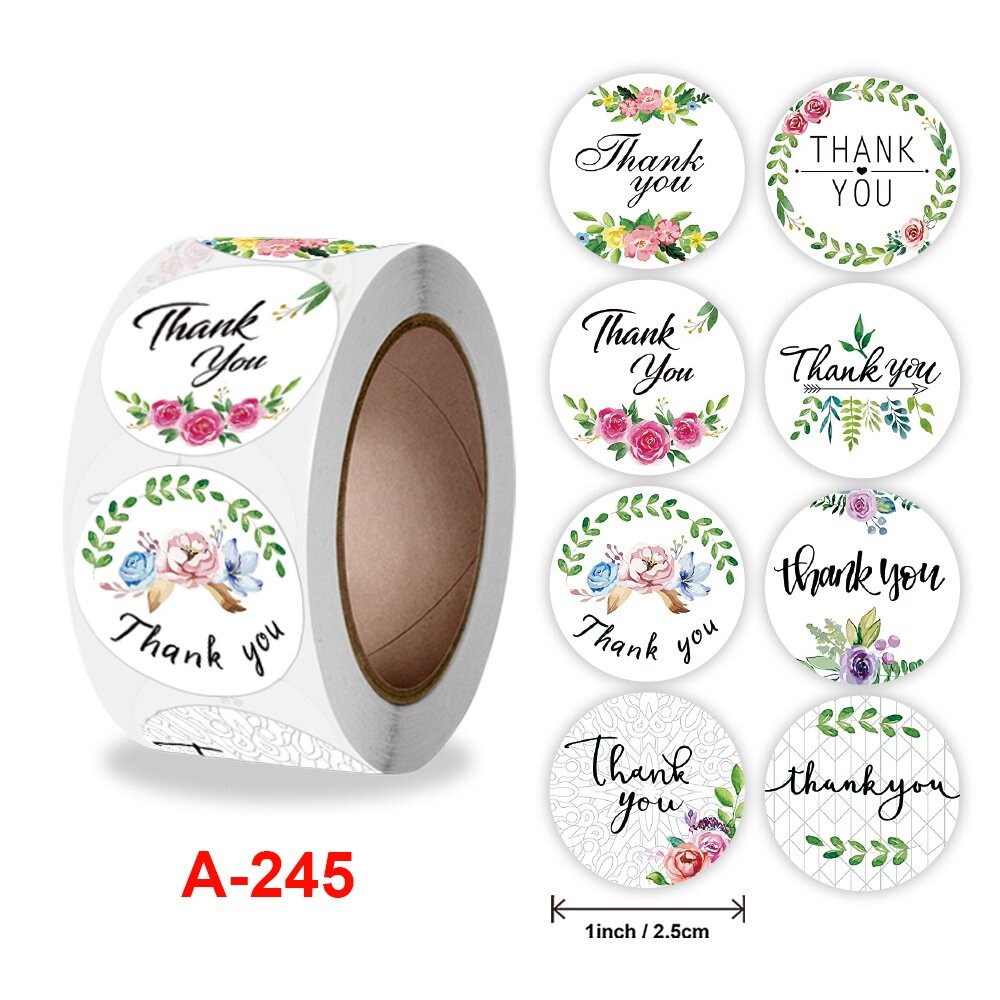 500pcs Thank You Sticker Seal Label Sticker Terima Kasih Gift Box (2 ...