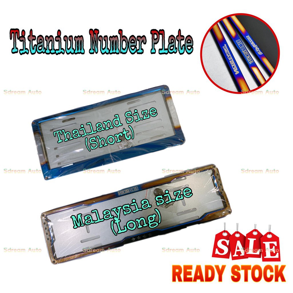 Malaysia Size Titanium Car Number Plate Cover myvi viva axia bezza saga ...