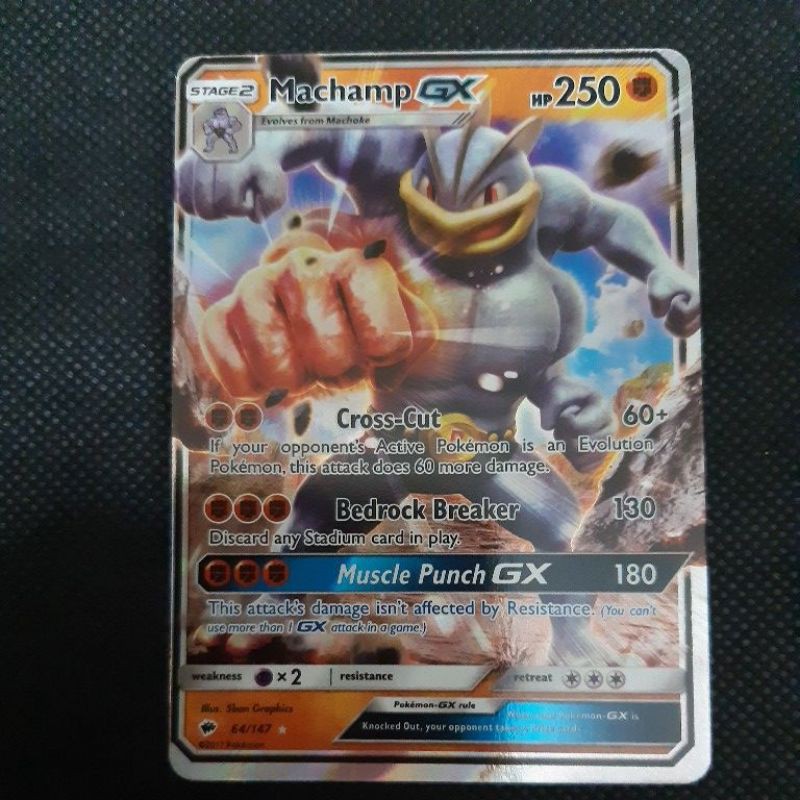Pokemon Card TCG : Machamp GX 64/147 -Ultra Rare 100% Original Pokemon Card | Shopee Malaysia