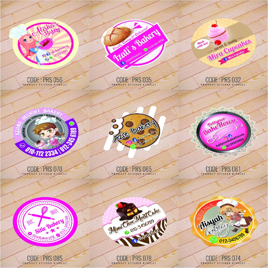 Sticker Label Cupcake Stiker Vendor Kek Bakery | Shopee Malaysia
