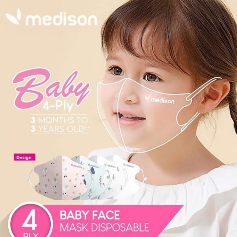 Medison Face Mask Kids Mask 4 Ply Baby Mask 0-3 Years Old 3D Mask ...