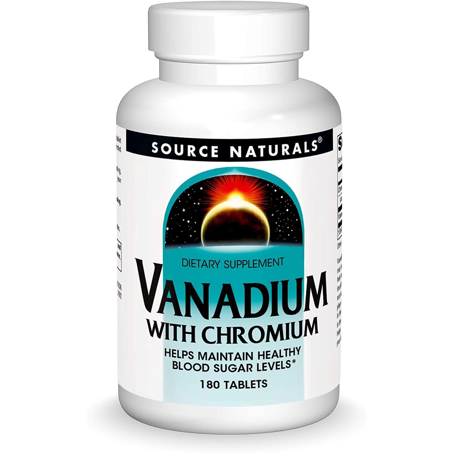 Source Naturals Vanadium with Chromium 180 Tablets - Helps Maintain ...