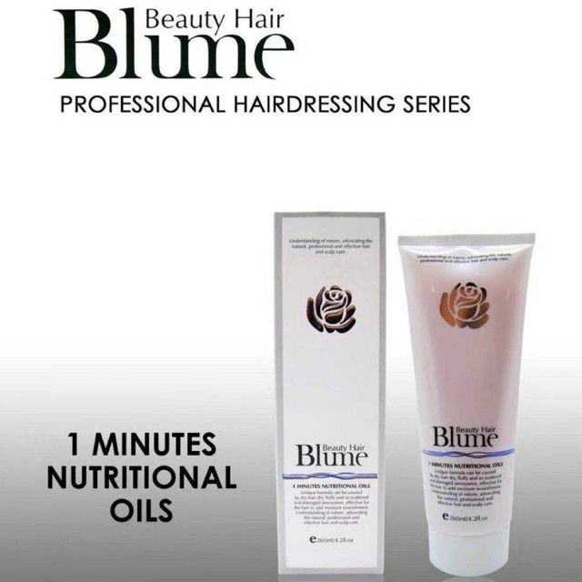 Blume Beauty Hair 1 MINUTES NUTRITIONAL OILS 260ml | Shopee Malaysia