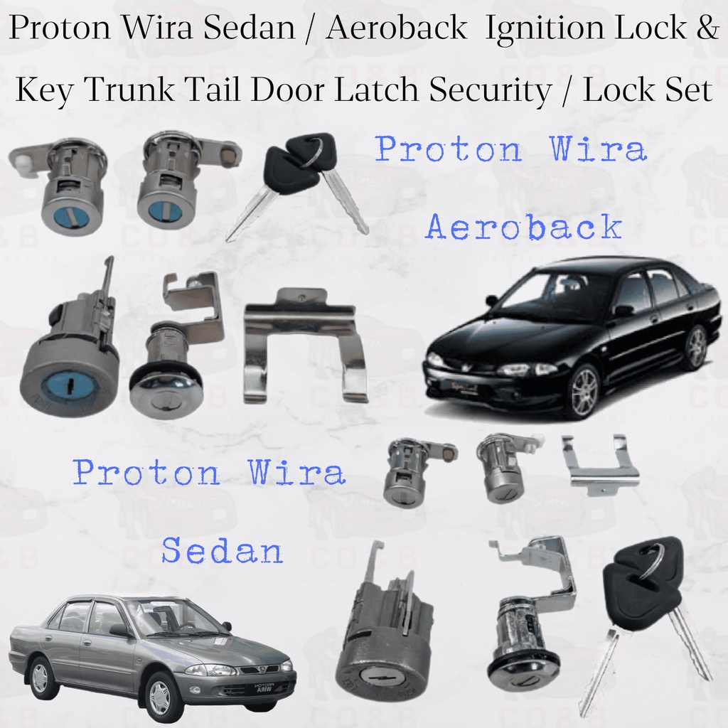 Proton Wira Sedan / Wira Aeroback Ignition Lock & Key Trunk Tail Door ...