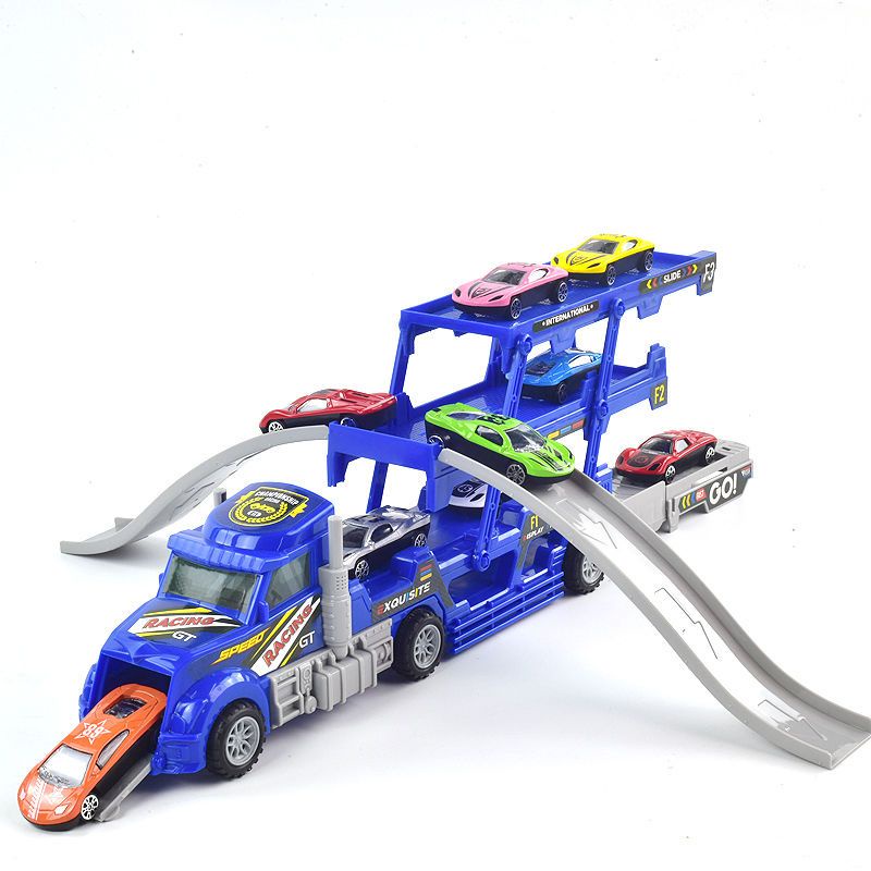 [Ready Stock] Children's Toys Double-Layer Sliding Transport Trailer ...