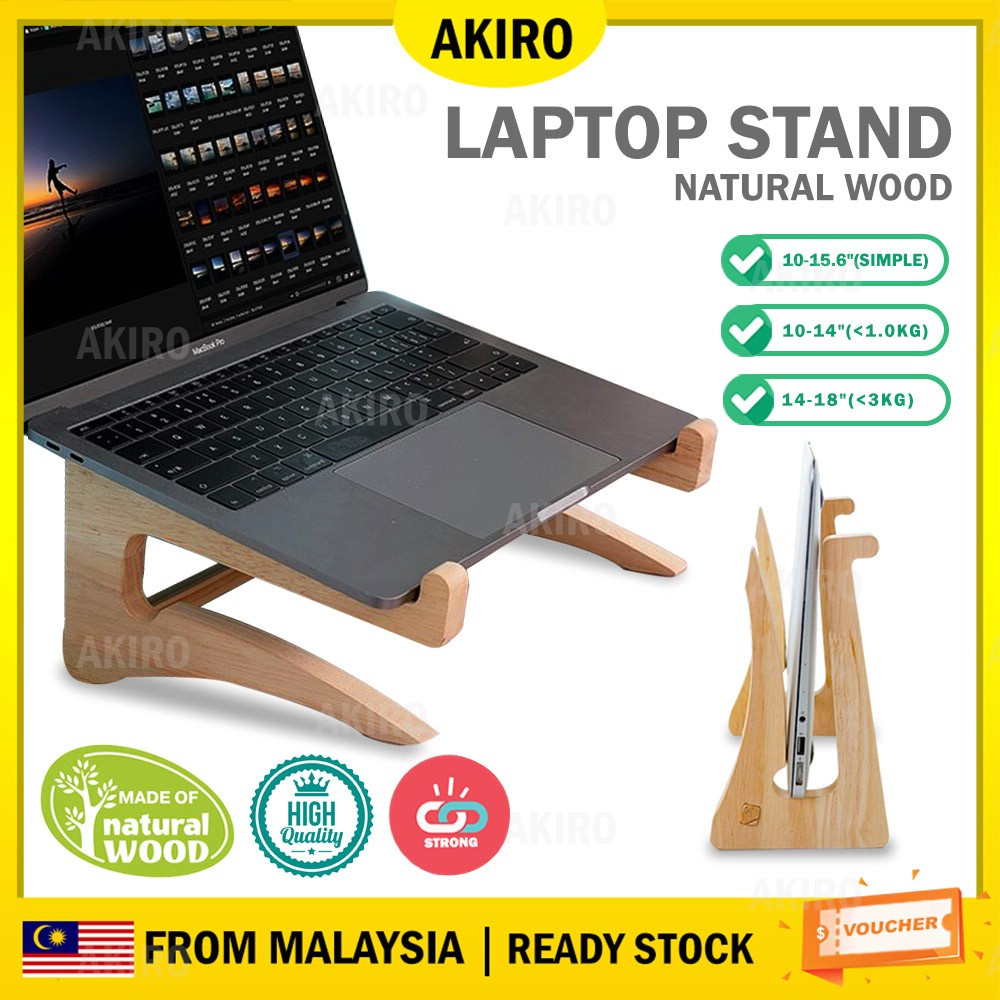AKIRO Wooden Notebook Raiser Vertical Laptop Stand Holder Mount Stand ...