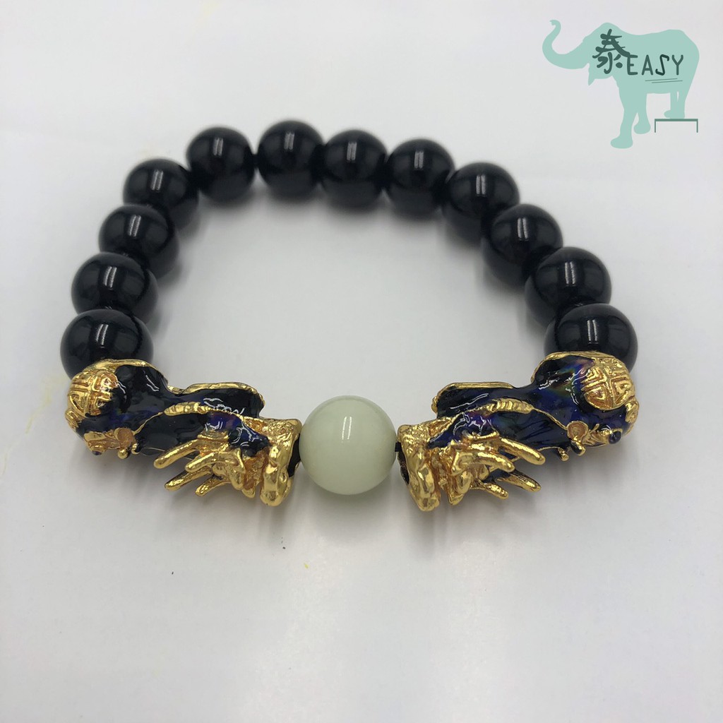 Thai Easy-Double Bite Money Tiger White Bead Kirin 貅 Good Luck Lucky ...