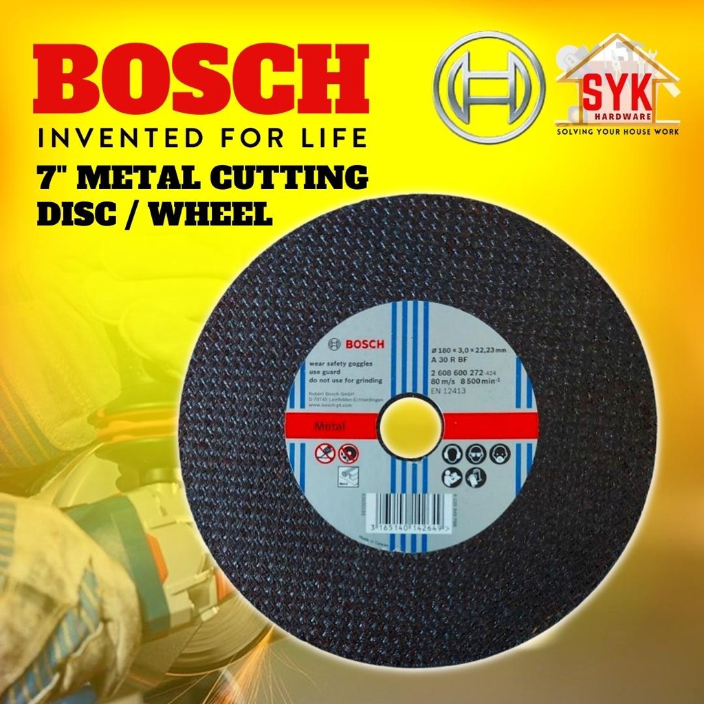 SYK BOSCH 7" Professional Stainless Steel Metal Cutting Disc Angle ...