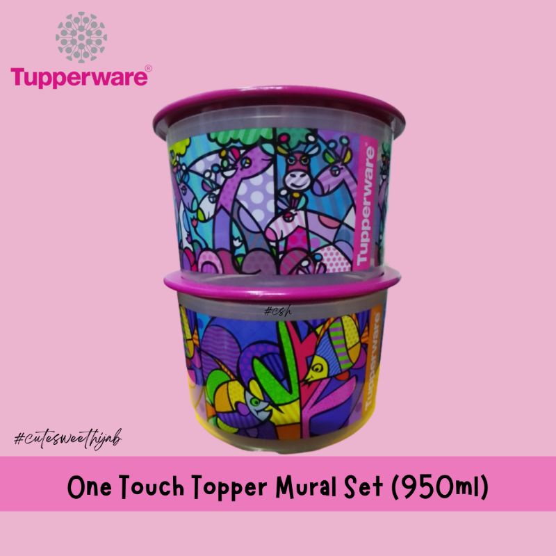 NEW TUPPERWARE BRANDS LIMITED EDITION ONE TOUCH TOPPER MURAL SET (2pcs 950ml) | Shopee Malaysia