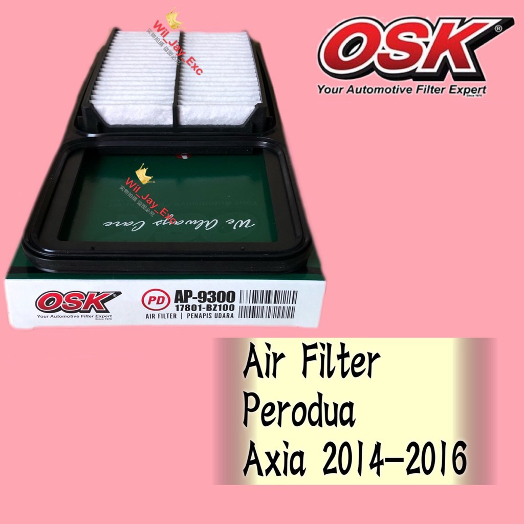 OSK AP-9300 AIR FILTER AXIA 2014-2016 17801-BZ100 | Shopee Malaysia