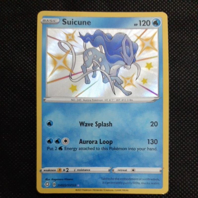 Pokemon Card TCG : Shining Fates: Suicune SV022/SV122 Shiny Rare Holo ...