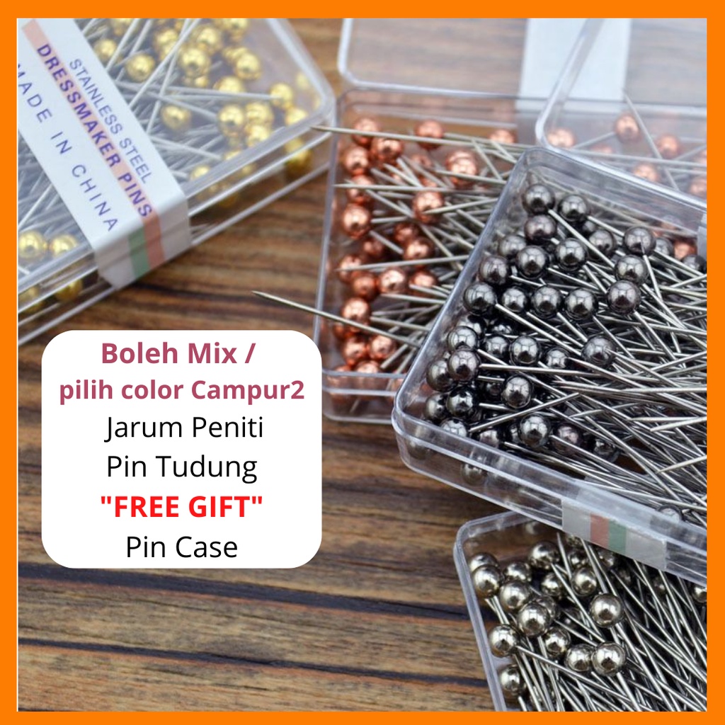 10pcs 20pcs 50pcs 100pcs High Quality Stainless Steel Pin Tudung Murah ...