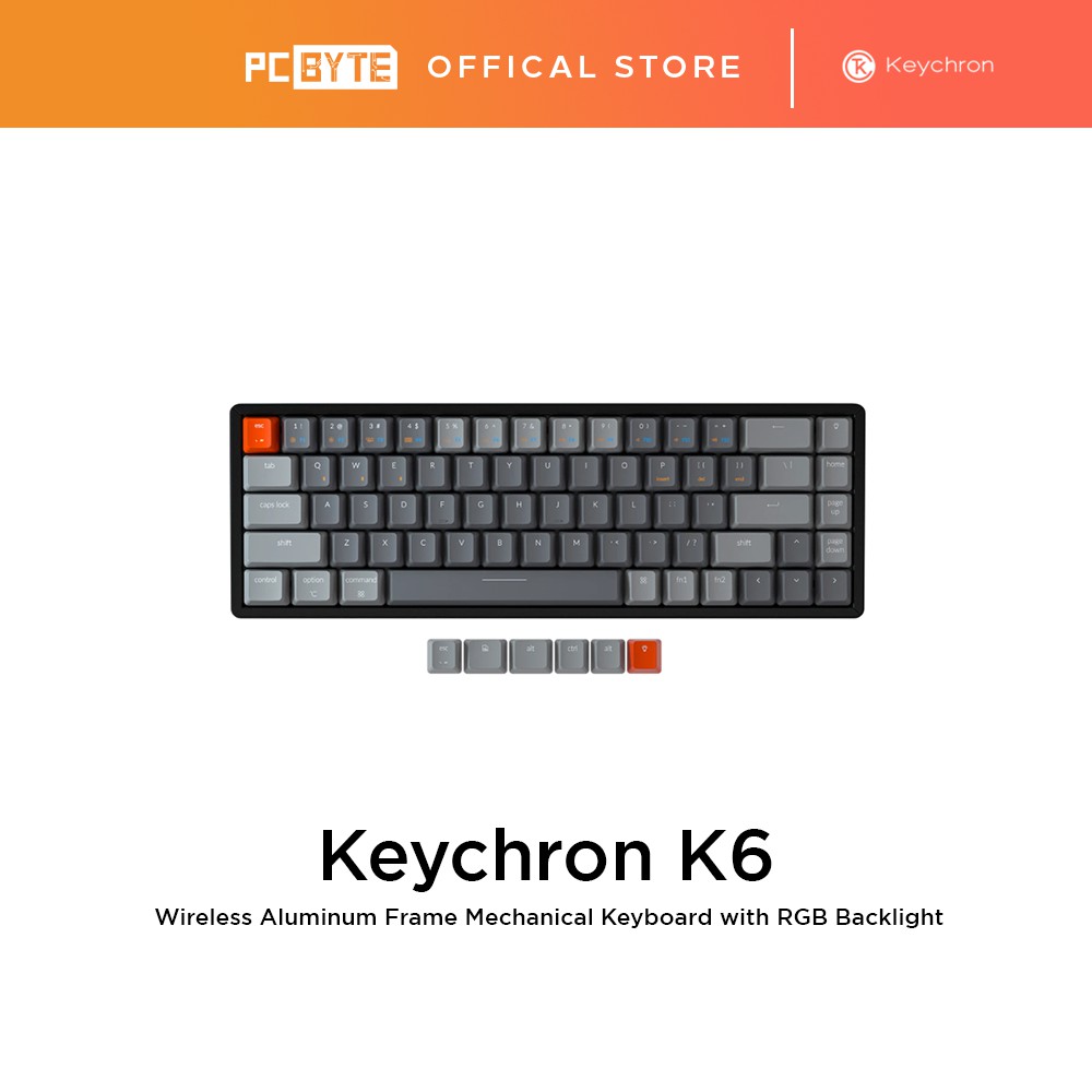 Keychron K6 Wireless RGB Aluminum Mechanical Keyboard | Shopee Malaysia