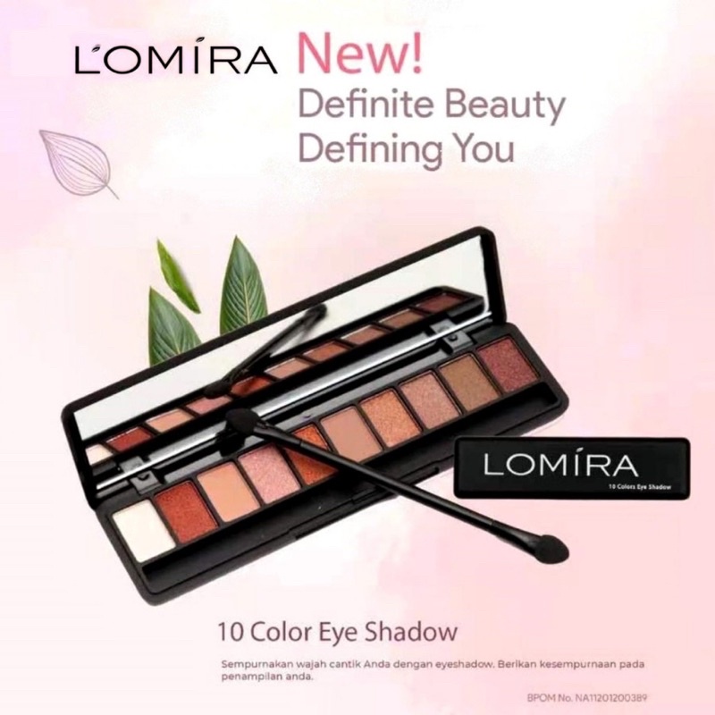 LOMIRA EYE SHADOW PALETTE 10 COLORS - BPOM - EYESHADOW 10 WARNA NATURAL ...