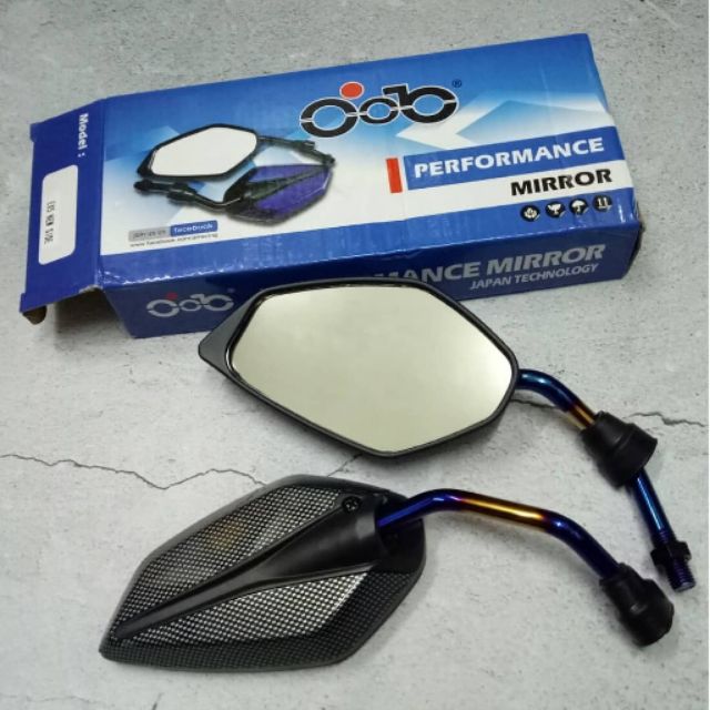 YAMAHA/HONDA SIDE MIROR CARBON TITANIUM | Shopee Malaysia