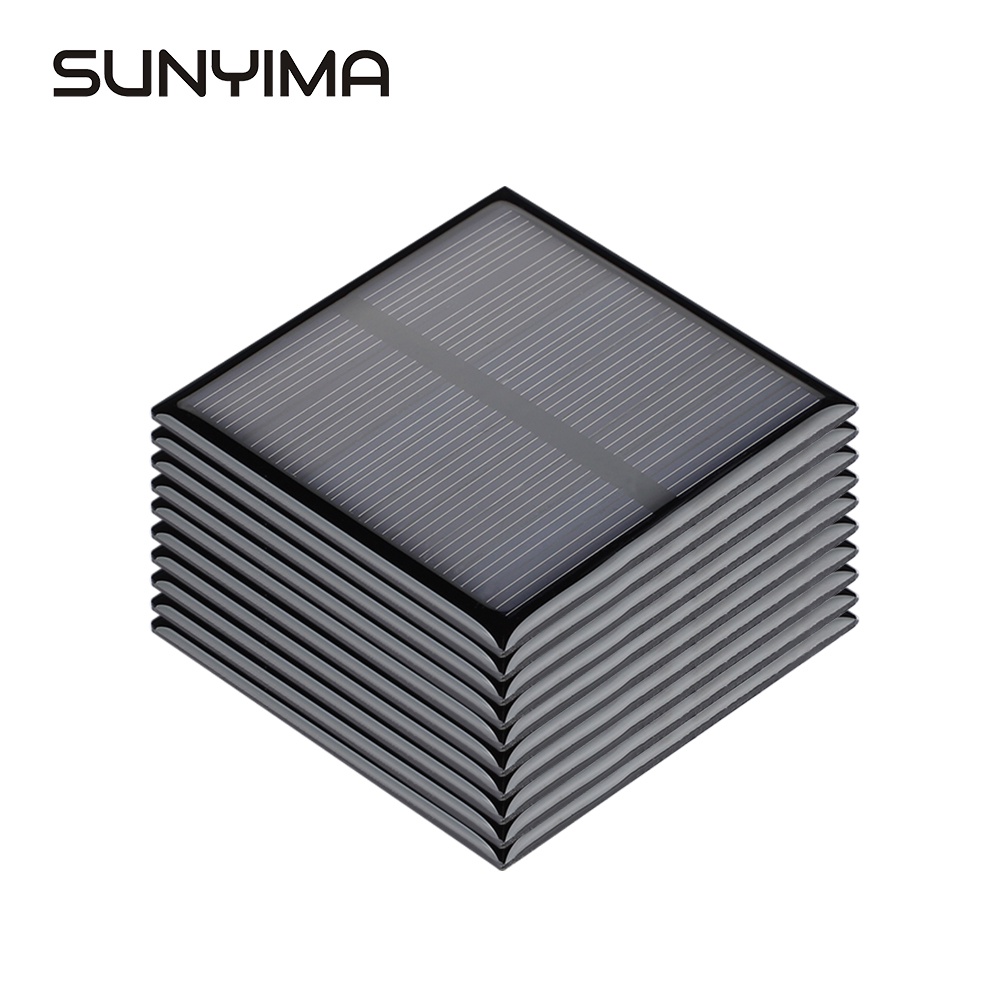 SUNYIMA 10Pcs 5.5V 80mA Mini Solar Panels 2.36"x2.36" for Solar Power ...