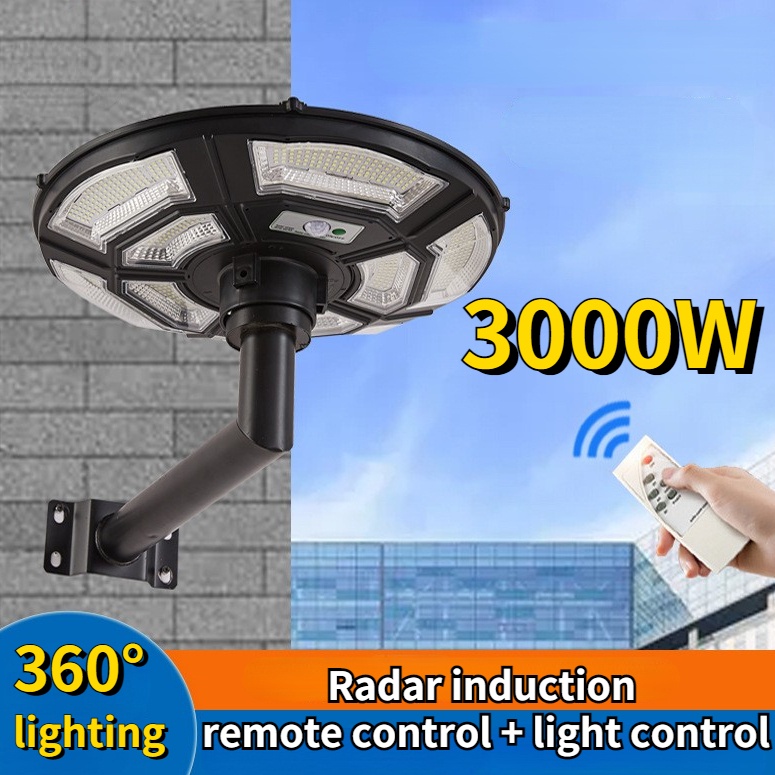 Lampu Solar 3000W light outdoor lighting UFO Solar Street Light waterproof human body induction ...