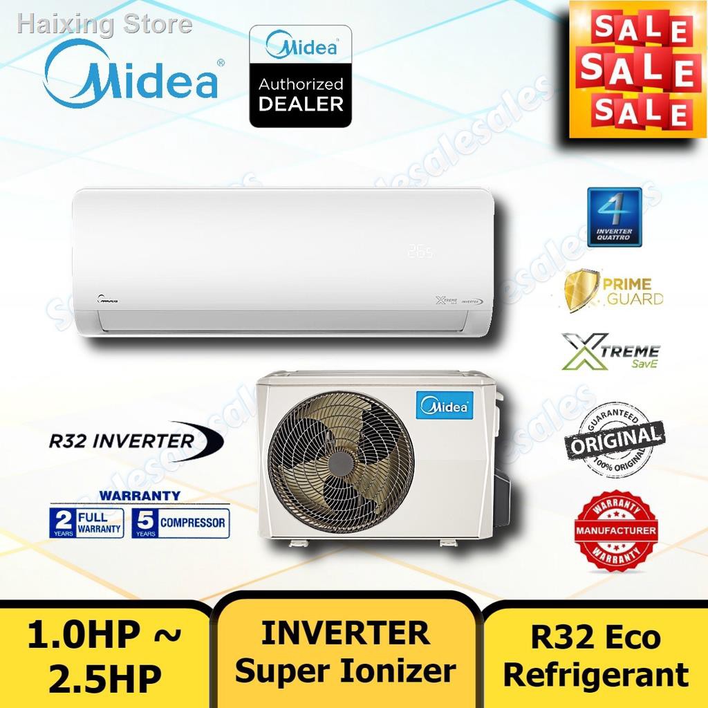 ஐ*SIAP HANTAR* Midea 1HP / 1.5HP 2HP 2.5HP R32 Inverter XTREME Series Air Conditioner Wall ...